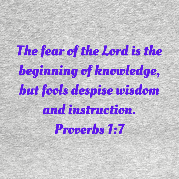 Bible Verse Proverbs 1:7 - Proverbs 1 7 - Kids Hoodie | TeePublic