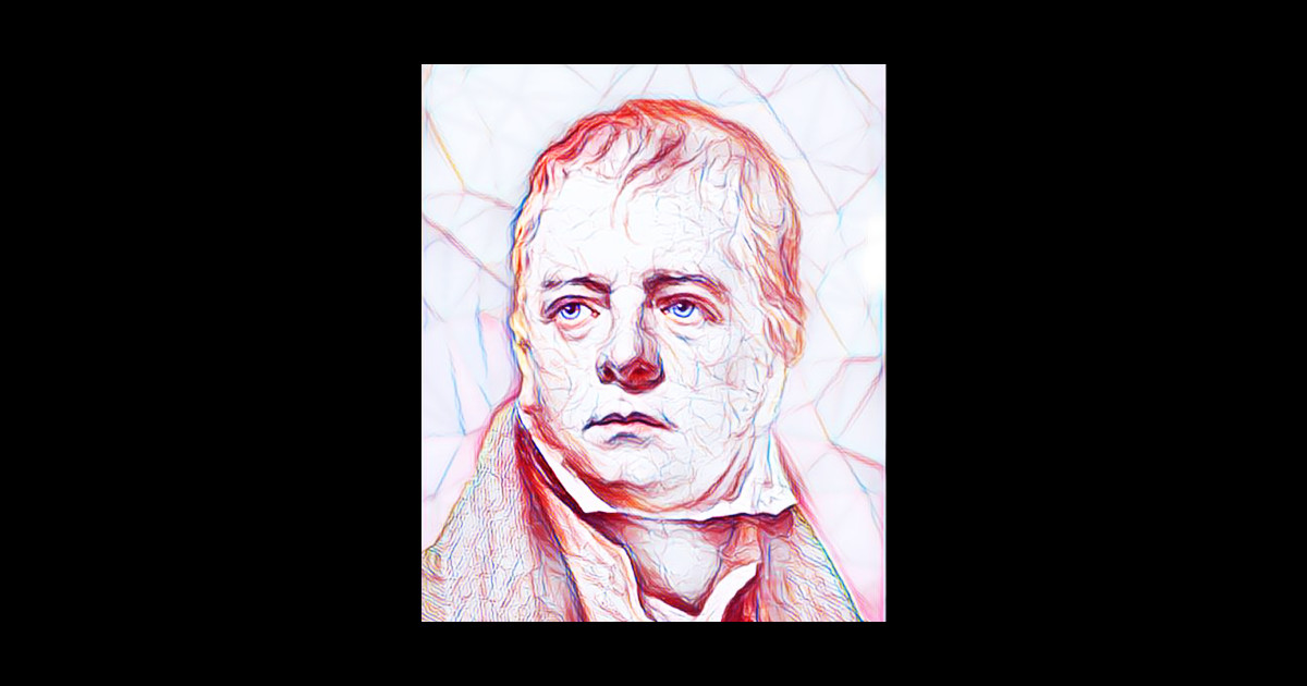 Walter Scott Portrait | Walter Scott Artwork Line art - Walter Scott ...
