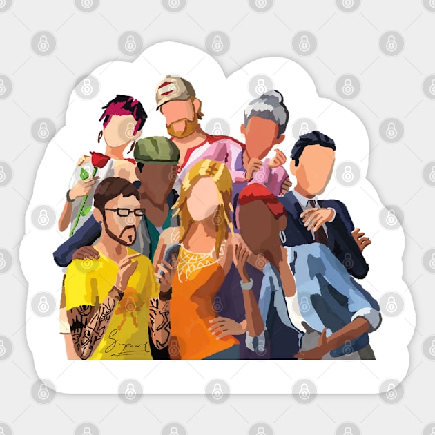 The Sims 4 character - The Sims 4 - Sticker | TeePublic