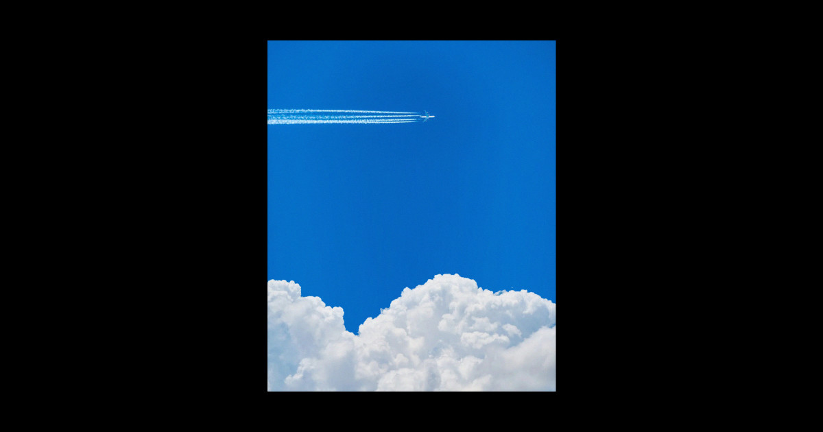 Airplane and clouds - Airplane In The Sky - Sticker | TeePublic