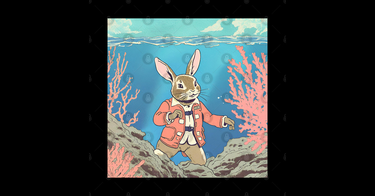 Snorkeling in Deep Underwater Cute Rabbit Owner Adventure Scuba Diving ...
