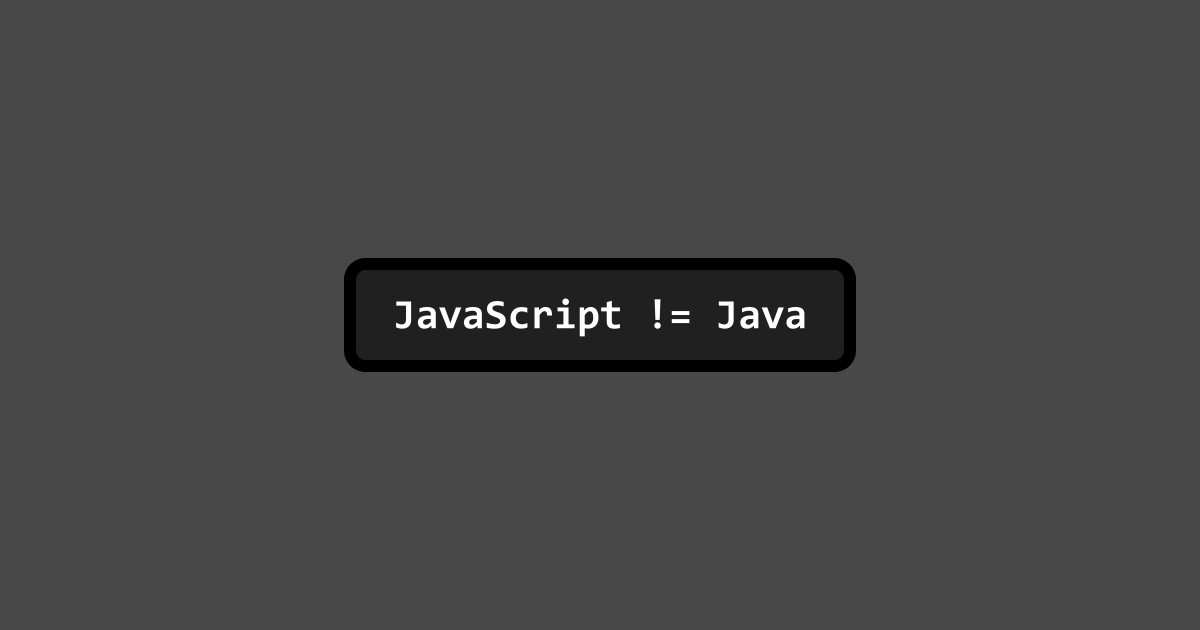 JavaScript != Java - Programming - T-Shirt | TeePublic