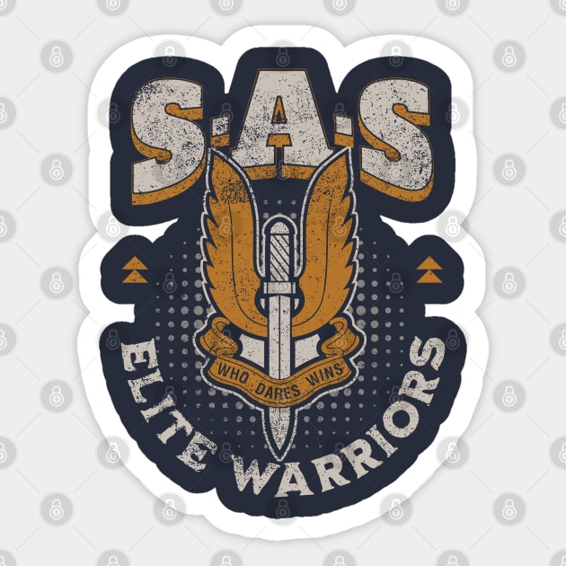 SAS Special Air Services Military British - Sas - Sticker | TeePublic