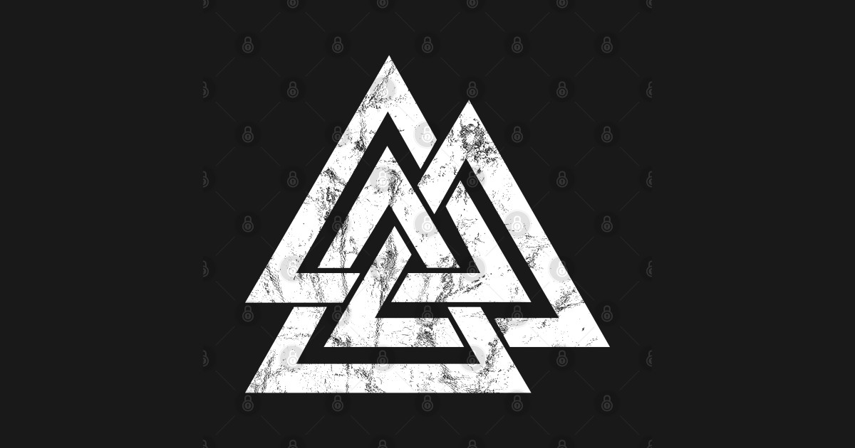 Valknut Odin White - Valknut - Posters and Art Prints | TeePublic