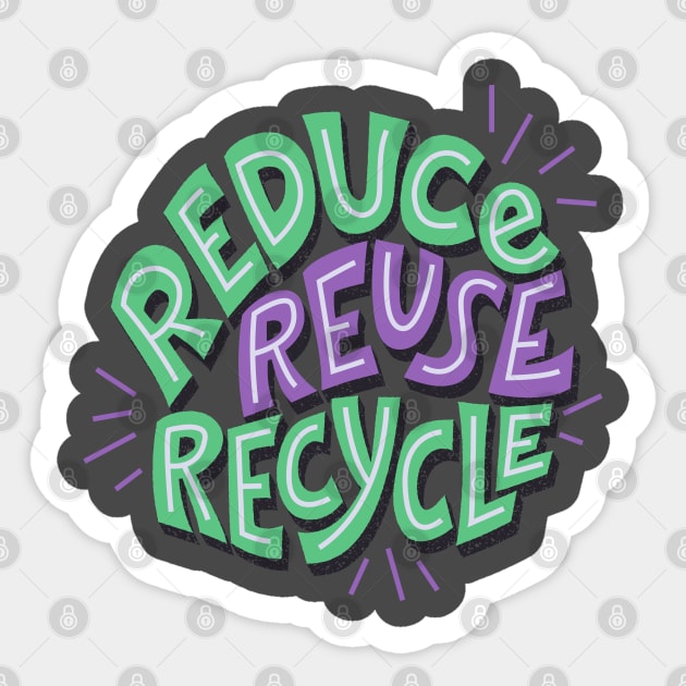 The Triple R - Recycle - Sticker | TeePublic