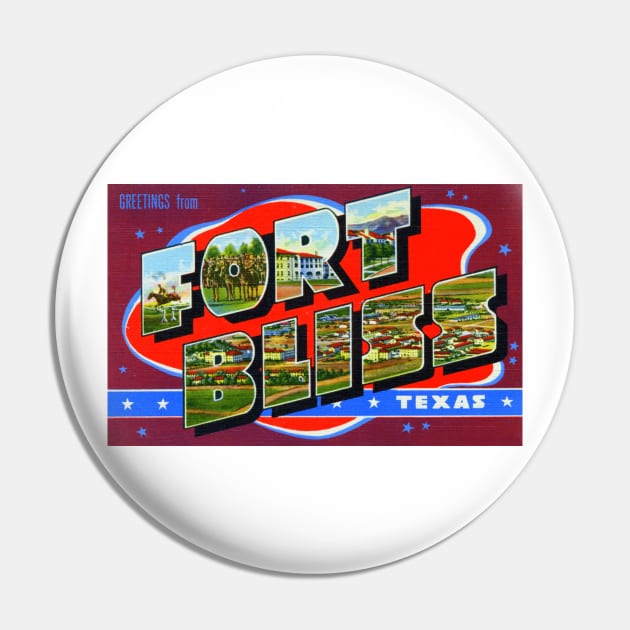 Greetings from Fort Bliss, Texas - Vintage Large Letter Postcard - Ft ...