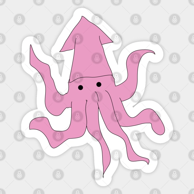 Cute pink squid doodle design - Cute Pink Squid Doodle Design - Sticker ...