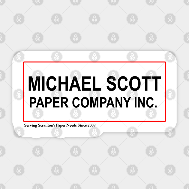 Michael Scott Paper Company Inc. - The Office - Sticker | TeePublic