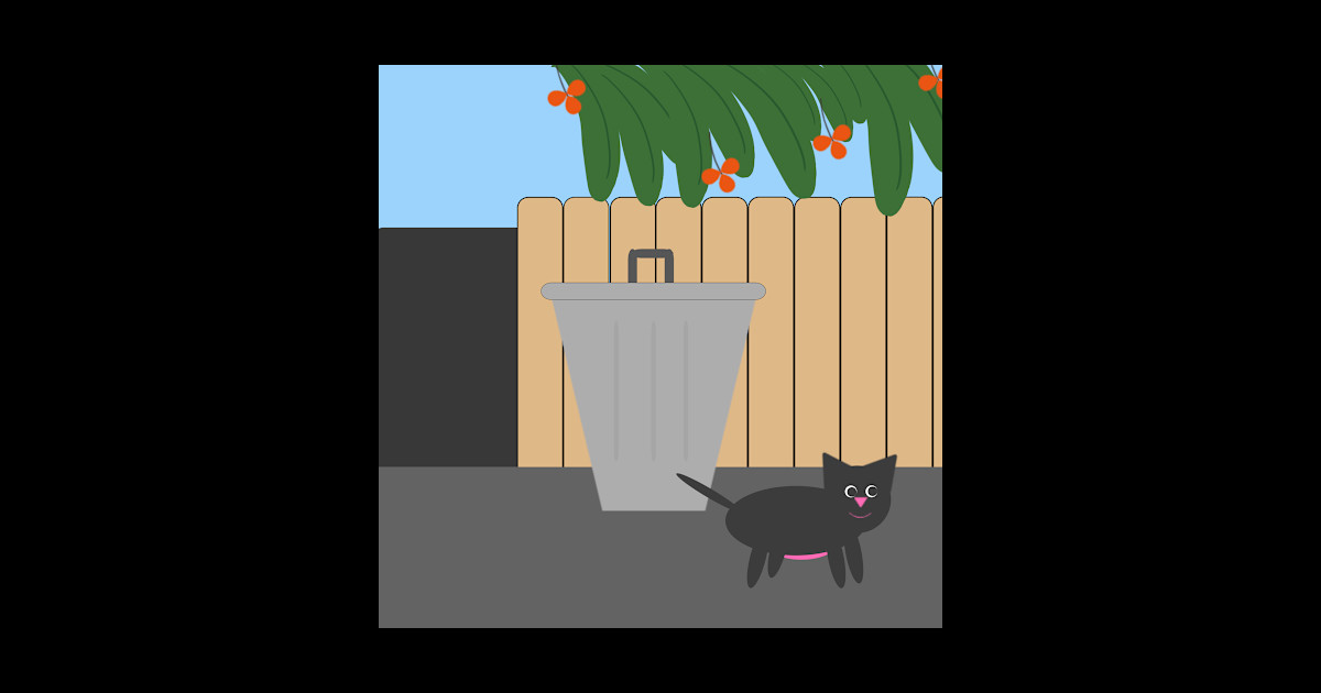 Cat in the Alley - Cat - Sticker | TeePublic