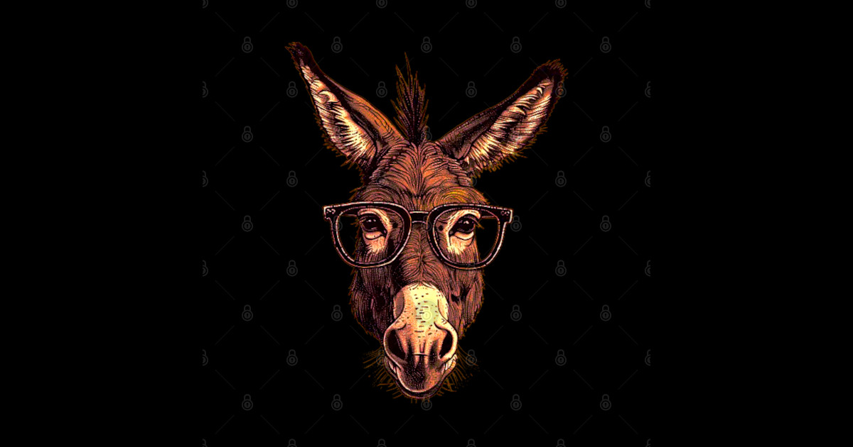 Sage Donkey: An Ode to Wisdom - Donkey - Sticker | TeePublic