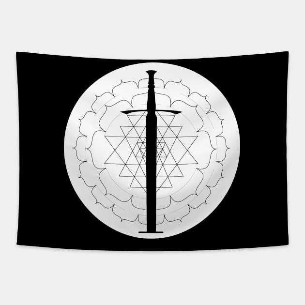 One of Swords Mandala Tarot Card - Tarot Card - Tapestry | TeePublic