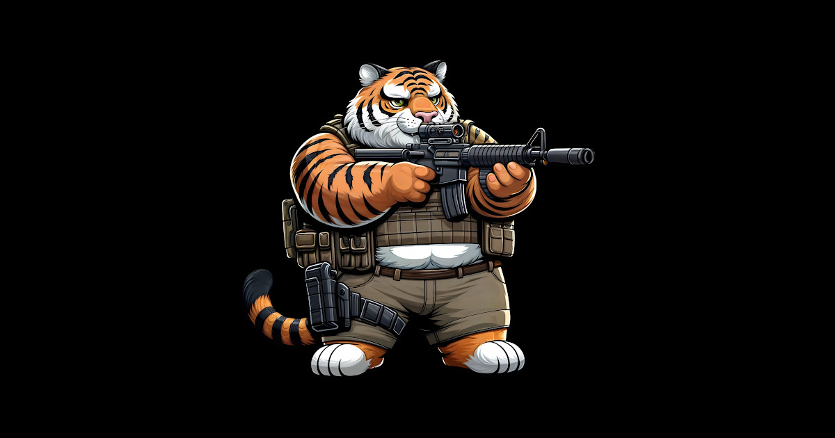 Tactical Tiger - Tiger - Sticker | TeePublic