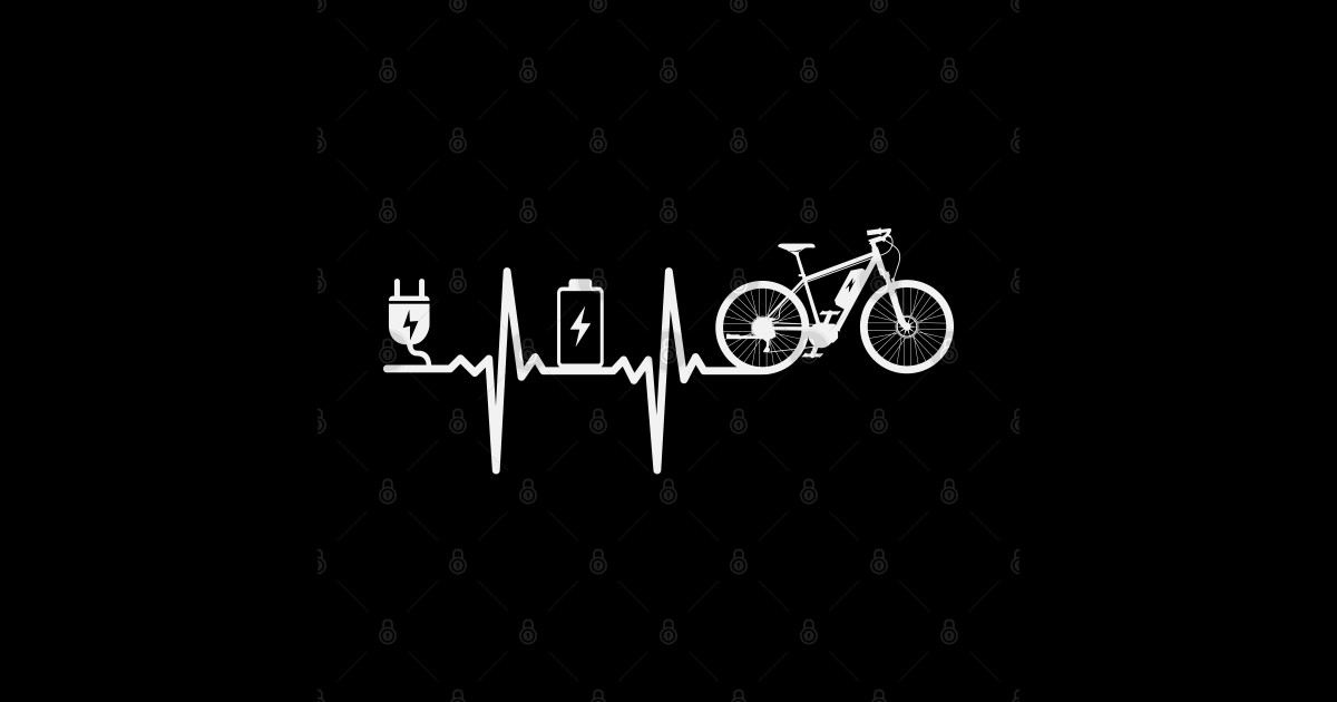 E-Bike Heartbeat Bicycle Electric Cycling Funny - Bike - Sticker ...