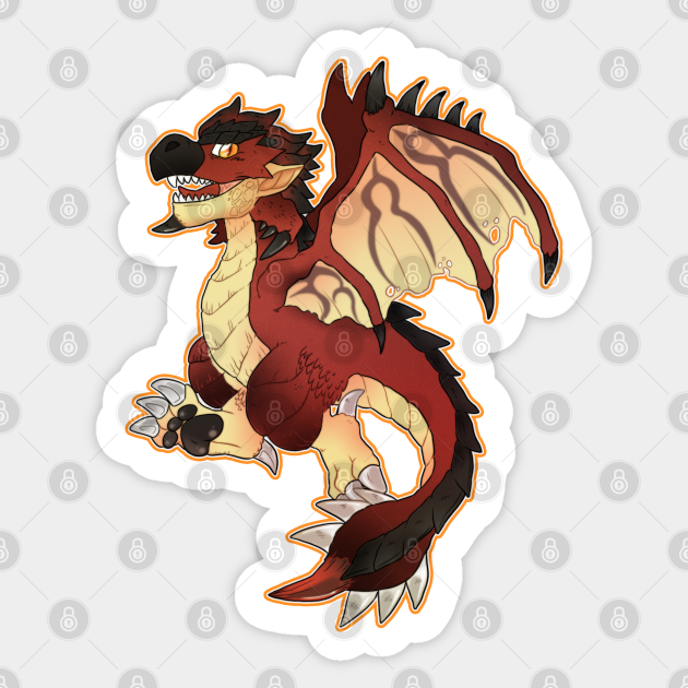 Red dragon King - Dragon - Sticker | TeePublic