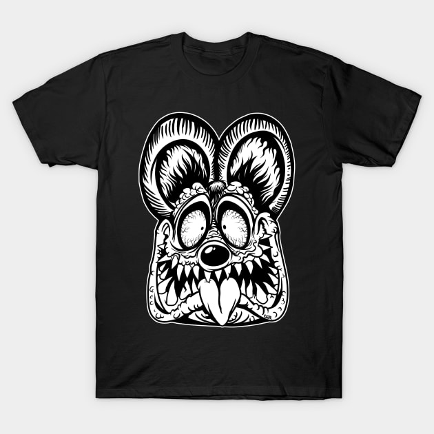 Rat Fink face fan art White variant - Ratfink - T-Shirt | TeePublic