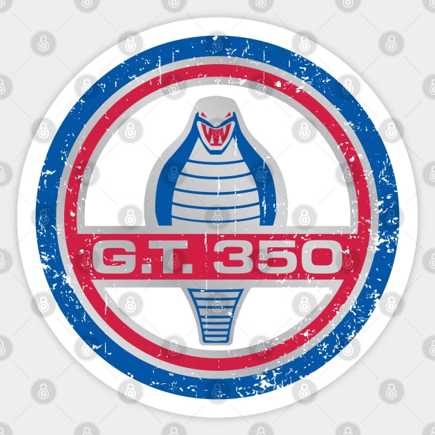 Shelby GT350 badge - worn distressed print - Gt350 - Sticker | TeePublic