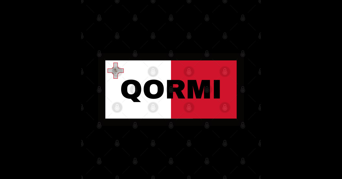 Qormi City in Malta Flag - Malta Flag - Sticker | TeePublic