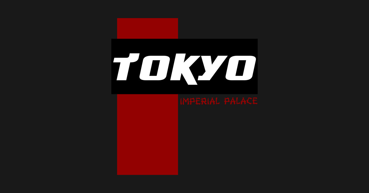 imperial palace tokyo - Japanese Typography - T-Shirt | TeePublic