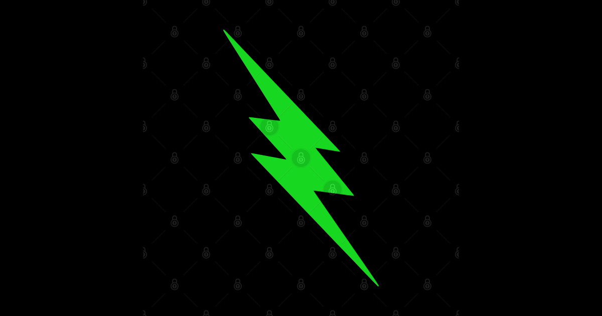 Green Lightning Bolt - Lightning Bolt - Sticker | TeePublic
