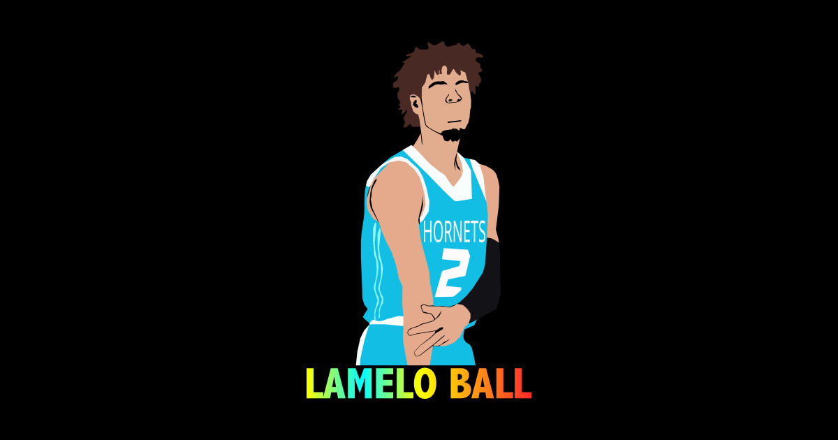 Lamelo Ball illustration - Basket Ball Player - Sticker | TeePublic