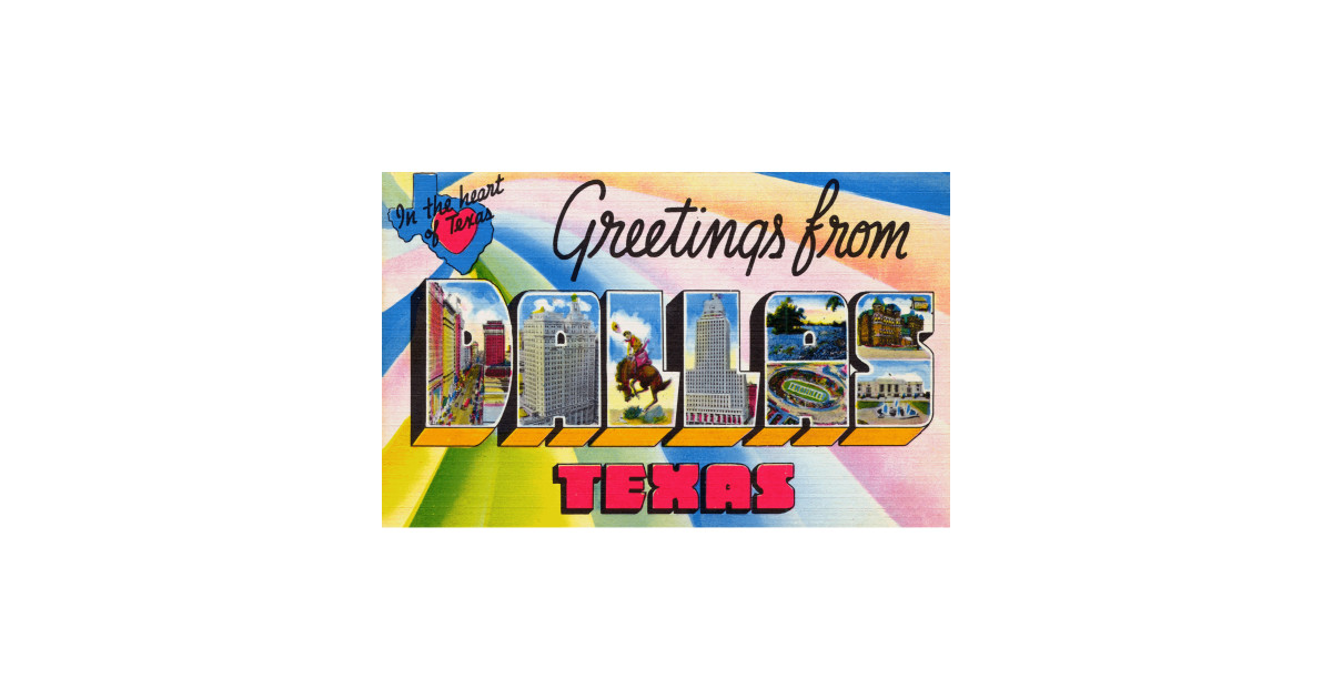 Greetings from Dallas, Texas - Vintage Large Letter Postcard - Dallas ...