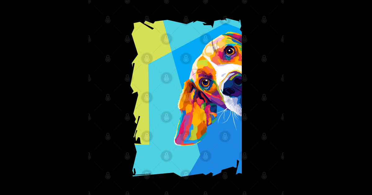 Dog Wpap Art - Animals - Sticker | TeePublic