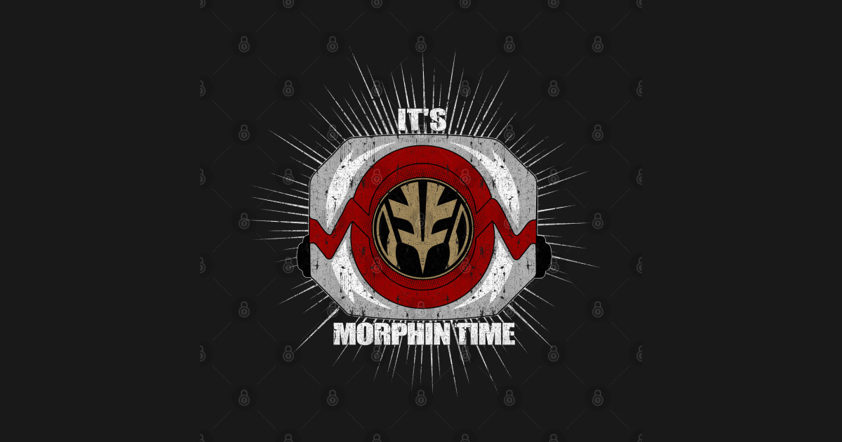 Its Morphin Time (White) - Mmpr - T-Shirt | TeePublic
