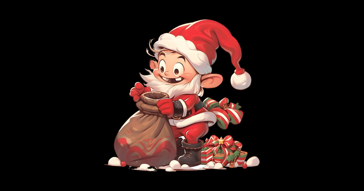 Santa's Christmas Party - Santa Cartoon - Sticker | TeePublic