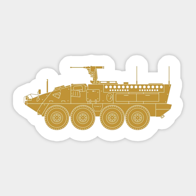 Military Vehicle APC IAV Stryker - Army - Sticker | TeePublic