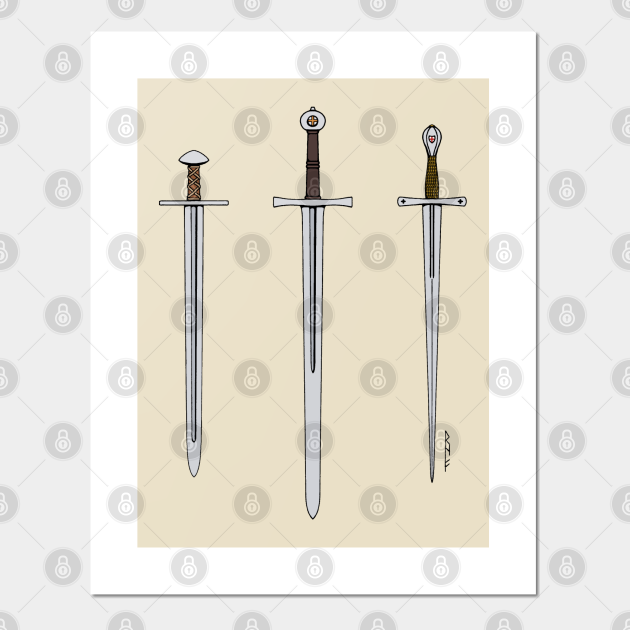 Three Medieval Swords 2016 - Swords - Posters and Art Prints | TeePublic