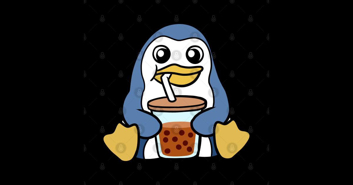 Boba Penguin - Boba - Sticker | TeePublic