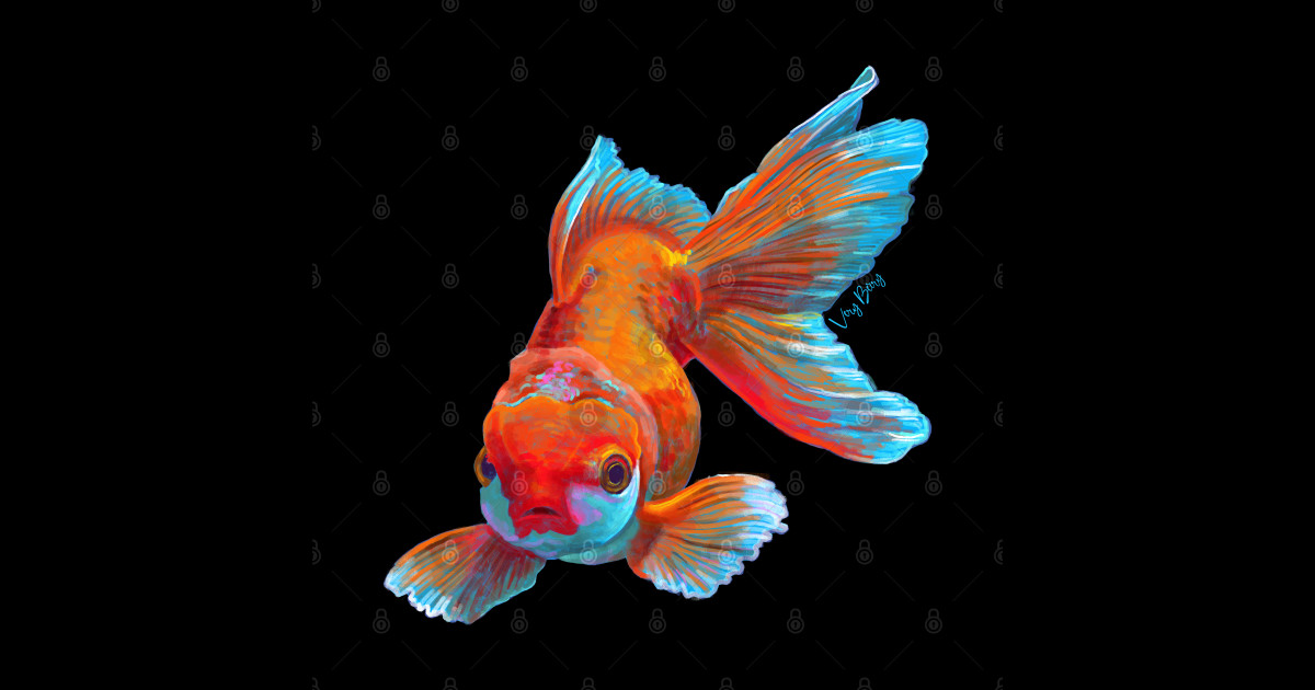 Glowing Goldfish - Goldfish - Sticker | TeePublic
