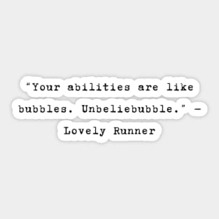 Lovely Runner Korean Drama Quote Stickers for Sale | TeePublic