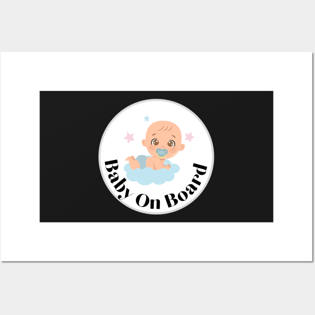 Cute BABY on board sign Sticker - Baby On Board - Posters and Art ...