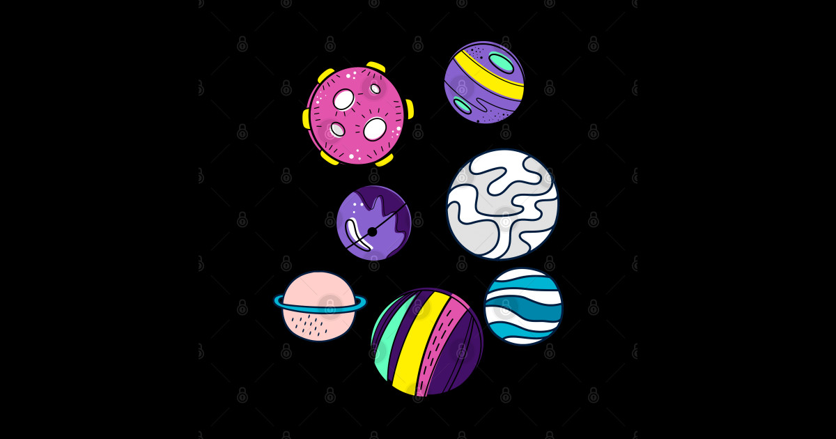 Planets design - Planets Design - Sticker | TeePublic