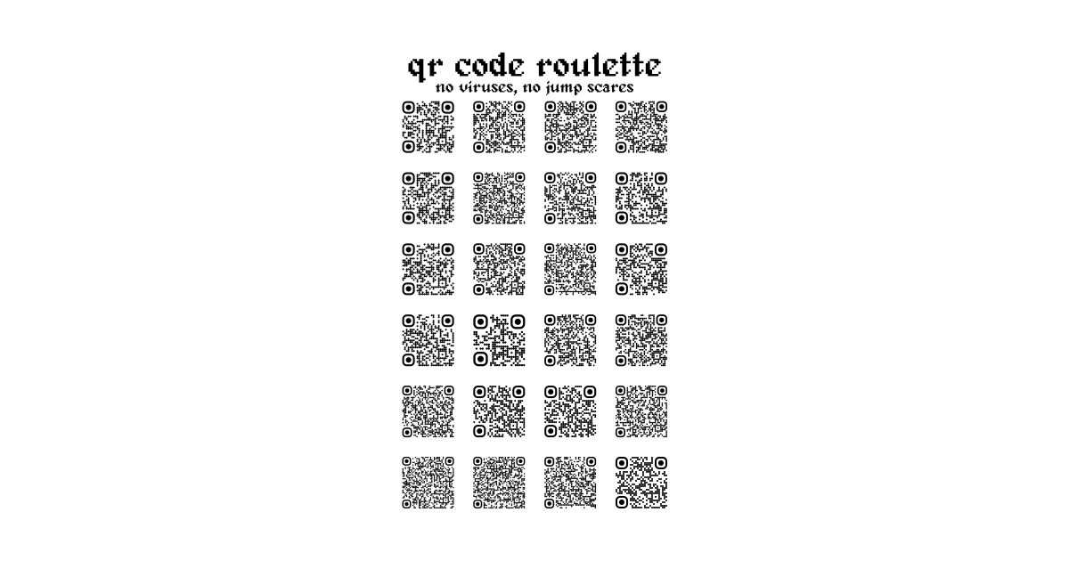 QR Code Roulette - Funny - T-Shirt | TeePublic