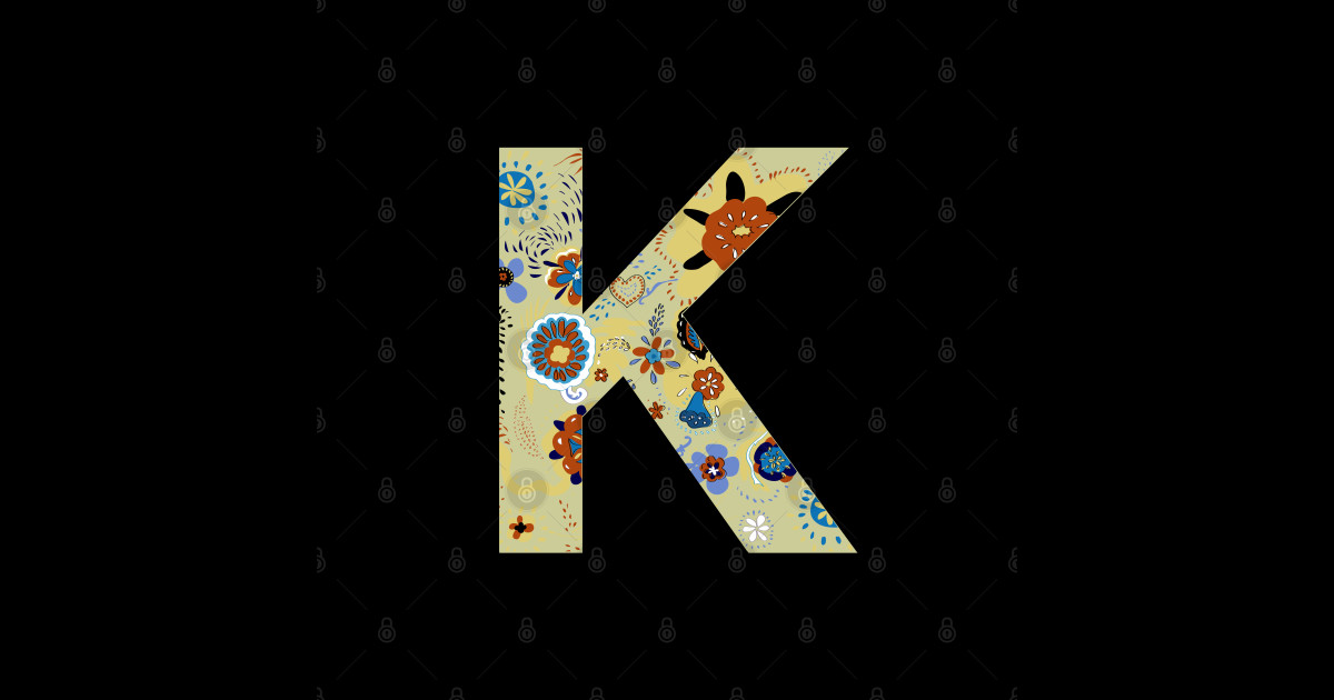 Monogram letter K - Monogram - Sticker | TeePublic