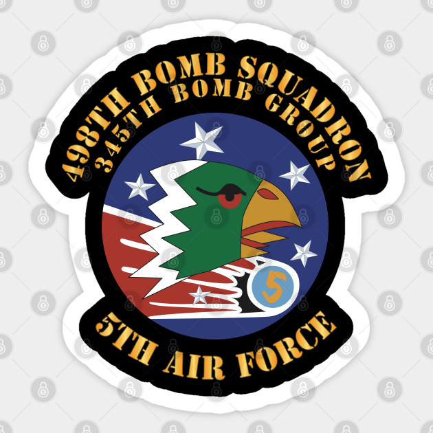 5th AF - 345th BG - 498th Bomb Squadron X 300 - Army Air Force ...