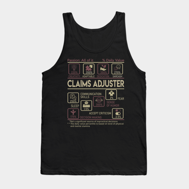 Claims Adjuster T Shirt - Multitasking Daily Value Gift Item Tee ...