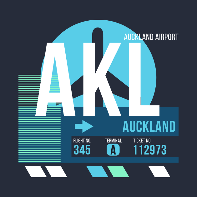 Auckland (AKL) Airport Code Baggage Tag - Auckland Airport - Crewneck ...