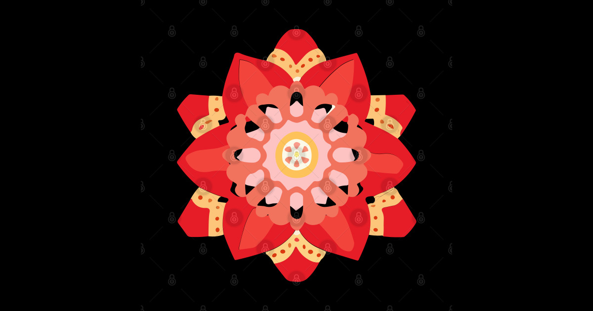 mandala Clamber drawing - Mandala - Sticker | TeePublic