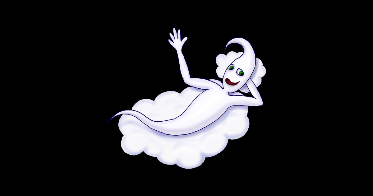 Ghost on a Cloud - Ghost - Sticker | TeePublic
