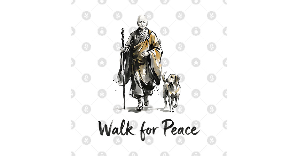 Walk for Peace Monks with Aloka Dog Peace - Walk For Peace Monks With ...