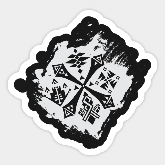 Guild Hunters Crest Splash WHITE - Monster Hunter - Sticker | TeePublic