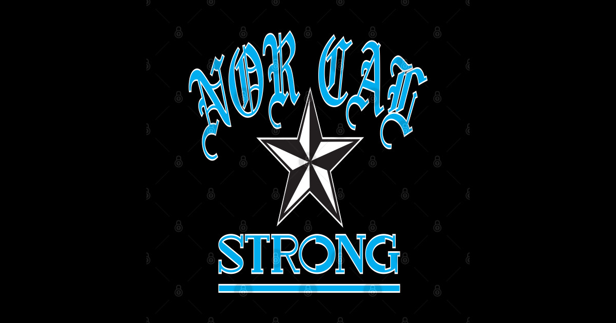 NOR CAL STRONG DESIGN #1-CYAN/WHITE BORDER - Nor Cal Strong Design 1 ...