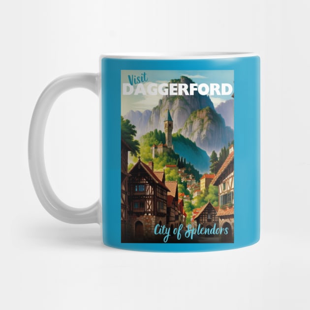 Daggerford Tourism Poster - Sword Coast Faerun D&D Art - Dungeons And ...