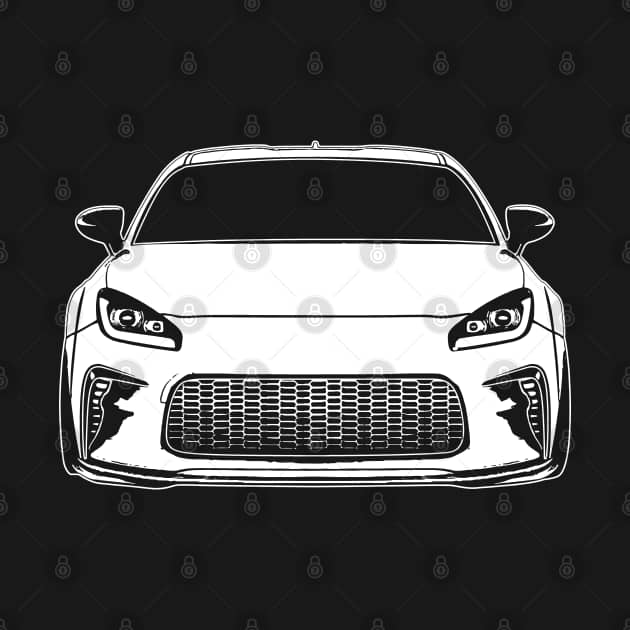 White Toyota RG86 Sketch Art - Toyota Gr86 - T-Shirt | TeePublic