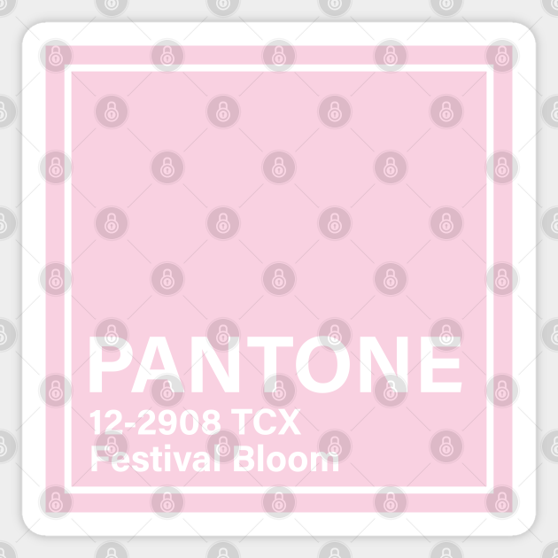 pantone 12-2908 TCX Festival Bloom - Pantone Color - Sticker | TeePublic