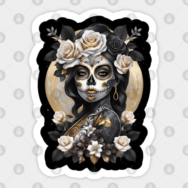 Catrina de Oro - Catrina - Sticker | TeePublic