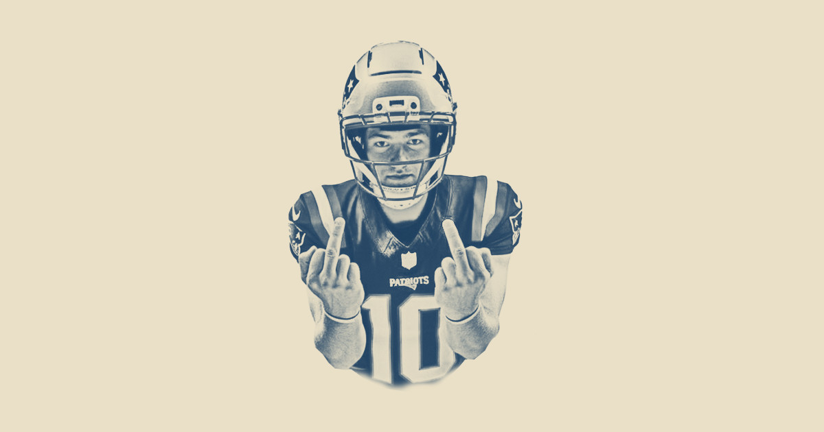 Drake Maye Middle Finger NFL Player - Drake Maye - T-Shirt | TeePublic